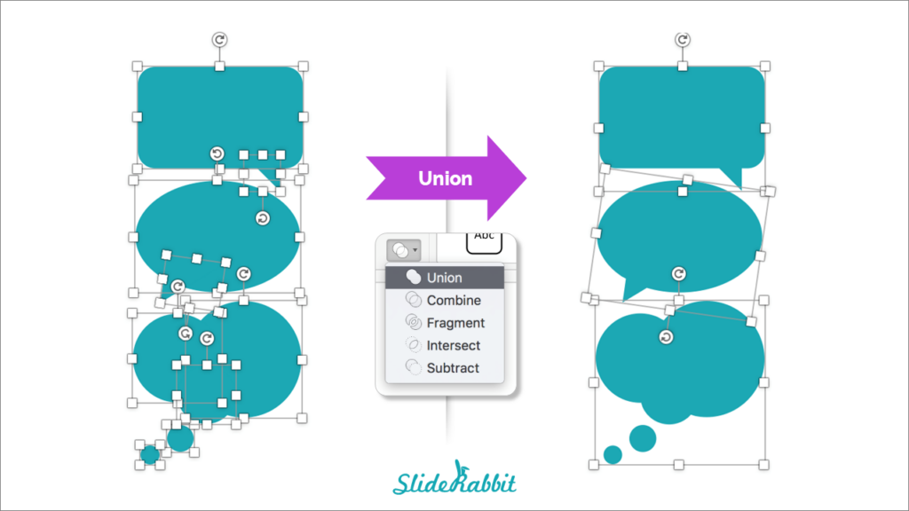Create Presentation Graphics With Shape Merge Tools | SlideRabbit